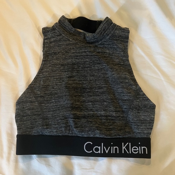 Calvin Klein Performance | Tops | Calvin Klein High Neck Sports Bra ...